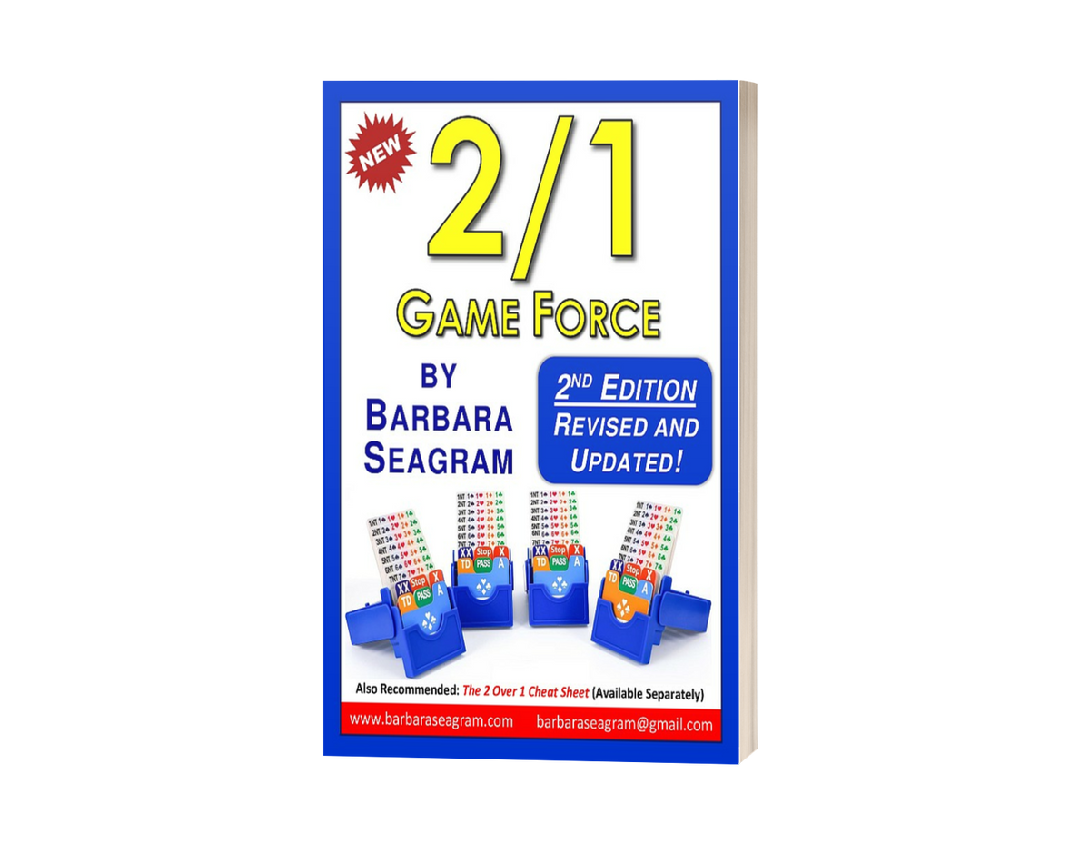 [NEW] TWO OVER ONE BOOK by BARBARA SEAGRAM – Barbara Seagram Bridge