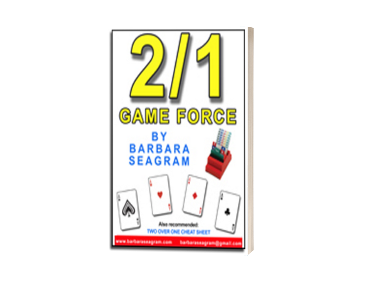 TWO OVER ONE BOOK by BARBARA SEAGRAM – Barbara Seagram Bridge
